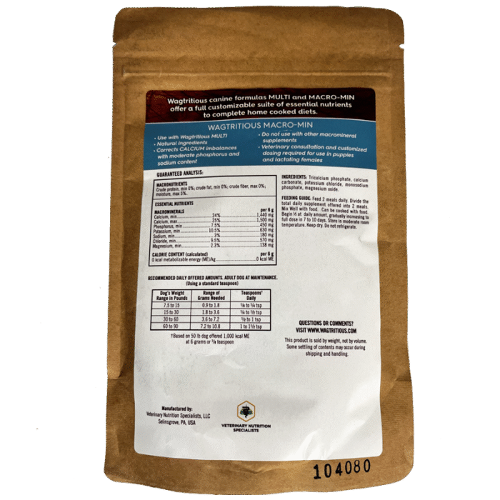 Wagtritious MACRO-MIN | Balanced Calcium Supplement for Dogs